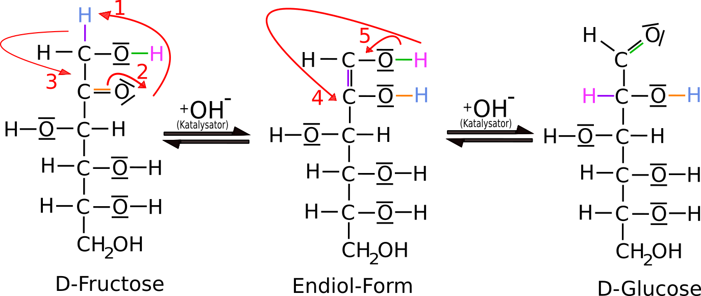 Organische Chemie: Keto-En(di)ol-Tautomerie bei Monosacchariden